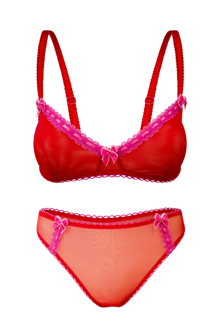 Chouchou Intimates Nancy Bralette & Thong Set - Rose